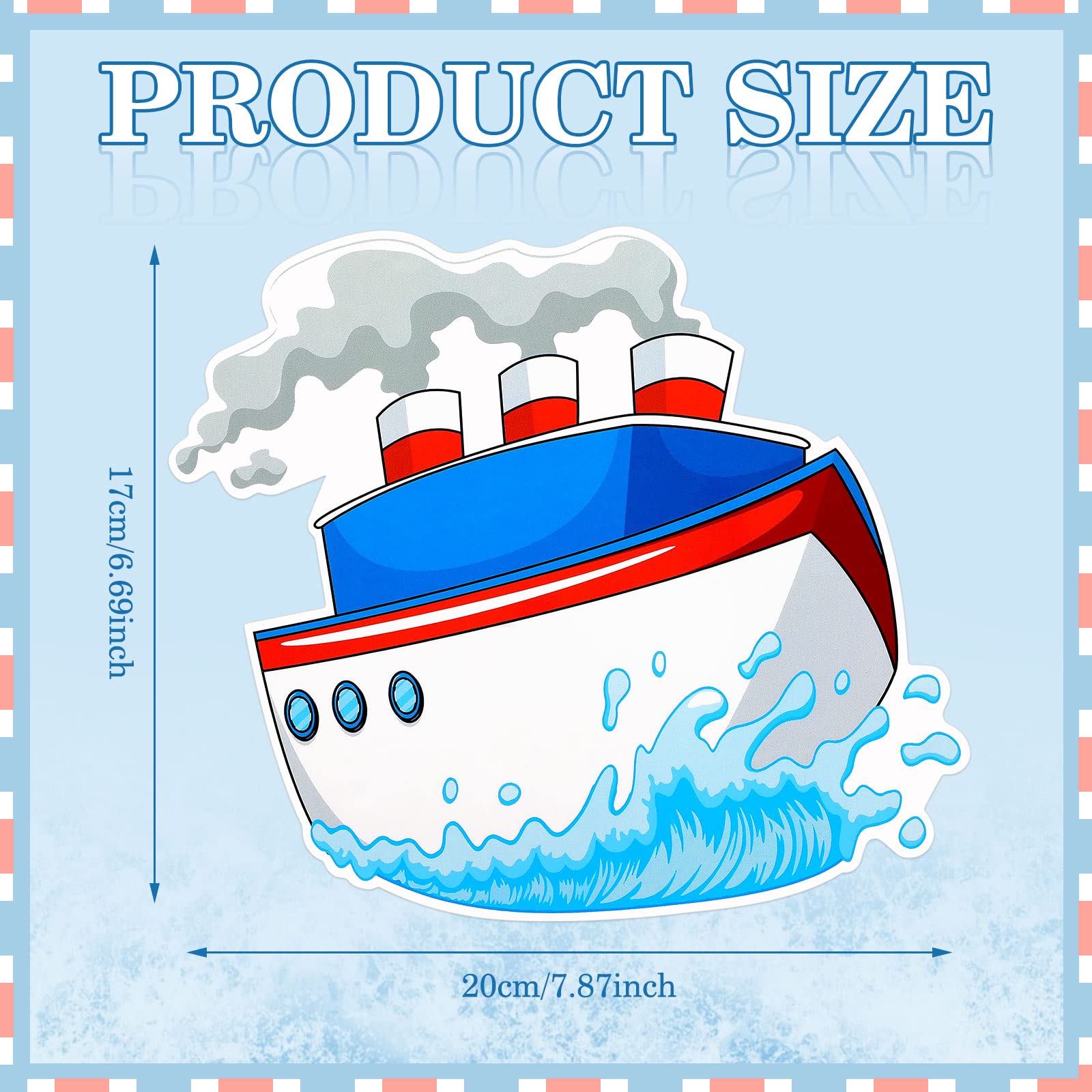 3 Pcs Cruise Door Magnets Summer Car Magnets Decorative Ship Cruise Decorations Magnetic Stickers for Carnival Fridge Refrigerator, 8 x 6.8 Inches