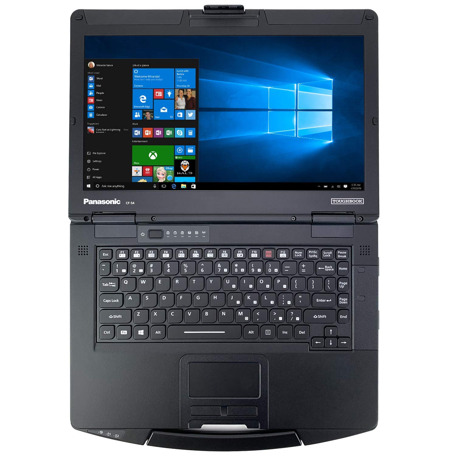 Panasonic Toughbook 54, CF-54, Intel Core i5-5300U, 14.0" FHD, Gloved Multi Touch, 256GB SSD, 8GB, Wi-fi, TPM, BT, 4G LTE, Dual Pass, Backlit Keyboard, DVD Multi-Drive, Webcam, Win 10 Pro (Renewed)