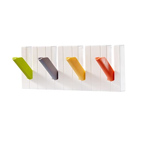 Adhesive Coat Hook, 3 Pack Wall Mounted Key Holder, Heavy Duty Entrance Way Storage Rack for Hanging Coat, Hat, Clothes, Scarf, Bag, Towel (Colorful)