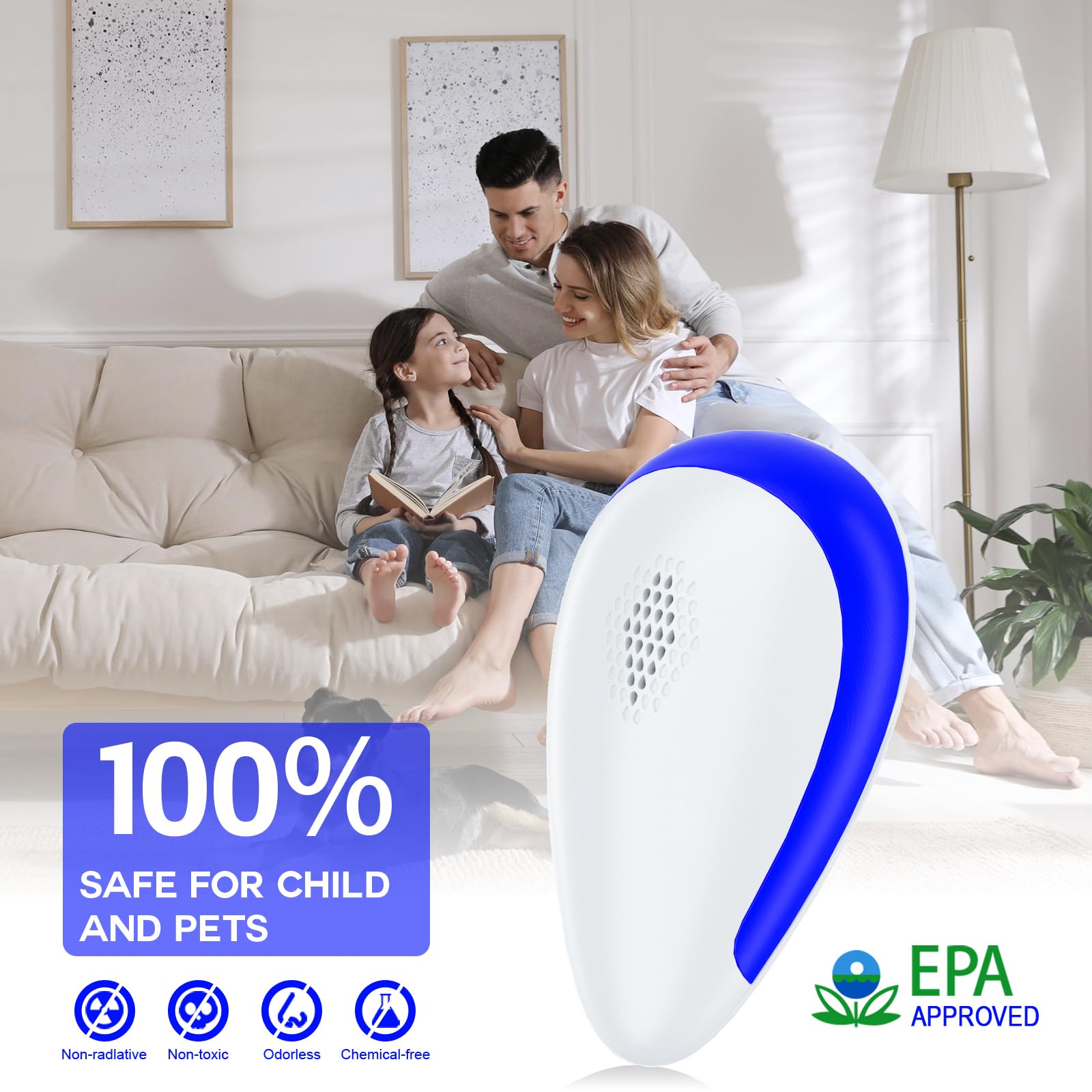 2024 Upgraded Ultrasonic Repeller 2 Packs, Indoor Ultrasonic Repellent Insect Defense for Bugs for Roach, Rodent, Mouse, Bugs, Ant, Mosquito, Mice, Spider, Electronic Plug in Pest Control