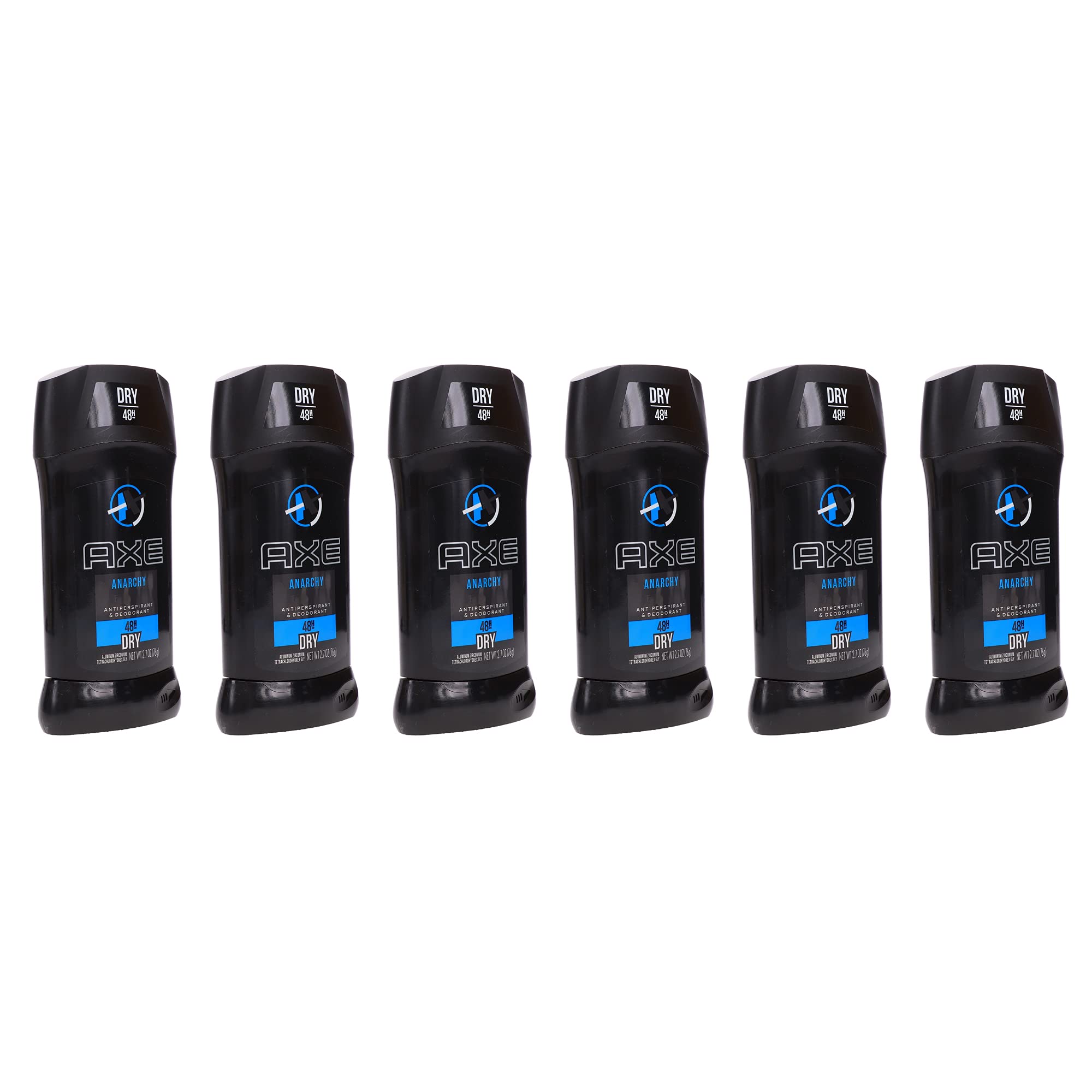 Axe Dry Anti-Perspirant Invisible Solid, Anarchy 2.70 oz (Pack of 6)