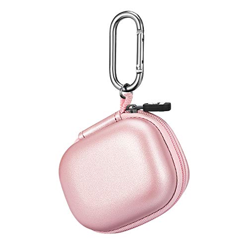 Fintie Case for AirPods Pro 2 (2022) / AirPods 3 (2021) / AirPods Pro (2019) / Jabra Elite 75t, Hard EVA Shockproof Portable Full Protective Cover Carrying Bag (Rose Gold)