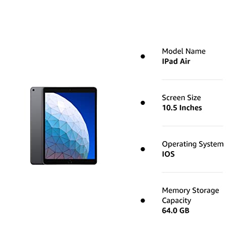 Apple iPad Air 10.5-inch (3rd Gen) Tablet A2152 (Wi-Fi Only) - 64GB / Space Gray (Renewed)