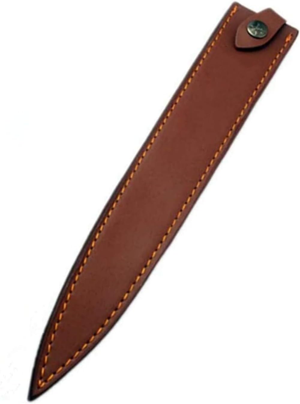 Aibote Leather Scabbard Fish Filet Sashimi Knife Sheath With Belt Loop Case Hunting Holster Chef Knives Holder Sheaths Bag Pocket for Double Edge Knives Fruit Knives(8inch)