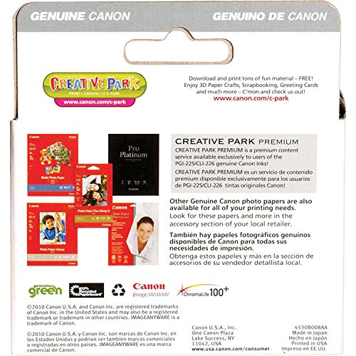 Canon PGI 225 / CLI 226 5-Pack Genuine OEM Ink Cartridges Full Set CYMK,BK
