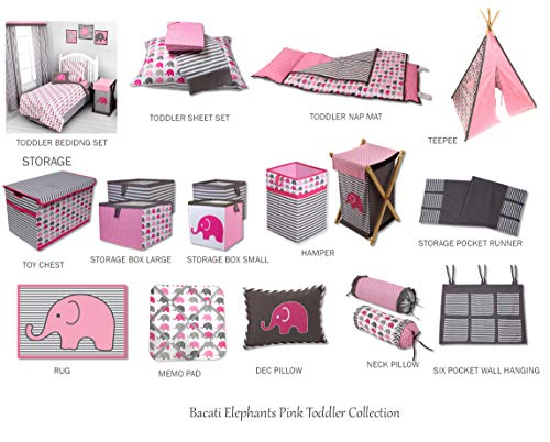 Bacati - Elephants Pink/Grey Elephants Mini Changing Pad Cover