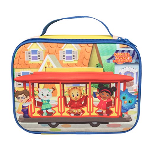 Daniel Tiger's Neighborhood - Insulated Durable Lunch Bag Tote, Reusable Lunch Box with Handle - Trolley with Friends - Great