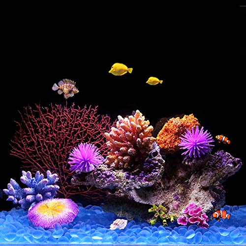 Danmu 1Pc of Polyresin Coral Ornaments, Aquarium Coral Decor for Fish Tank Aquarium Decoration 5.11" x 3.93" x 2.75"