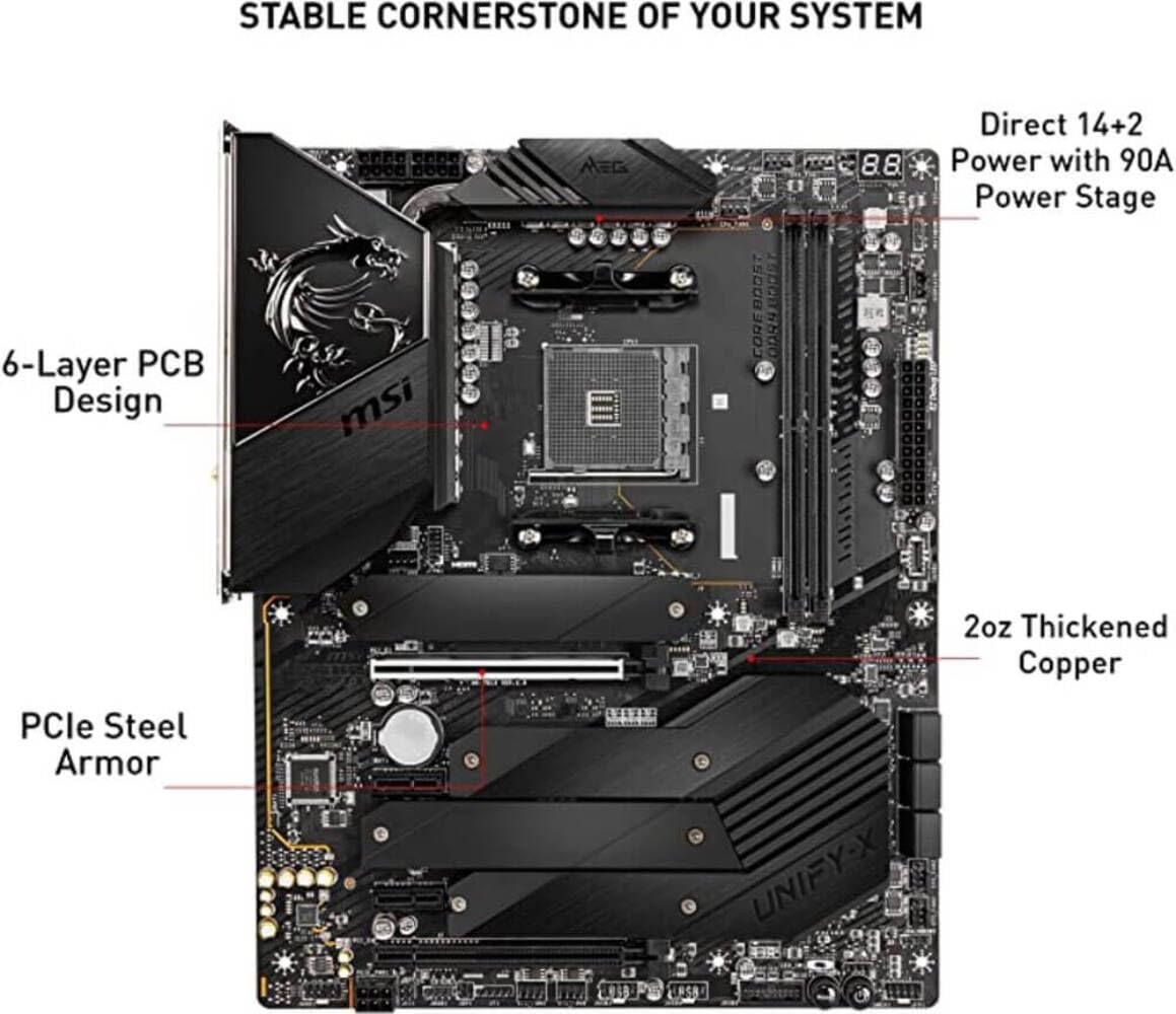 MSI Z590 PRO WiFi ProSeries PC Gaming Motherboard (ATX, 11th/10th Gen Intel Core, LGA 1200 Socket, DDR4, PCIe 4, M.2 Slots, USB 3.2 Gen 2, 2.5G LAN, DP/HDMI, Wi-Fi 6E) (Renewed)