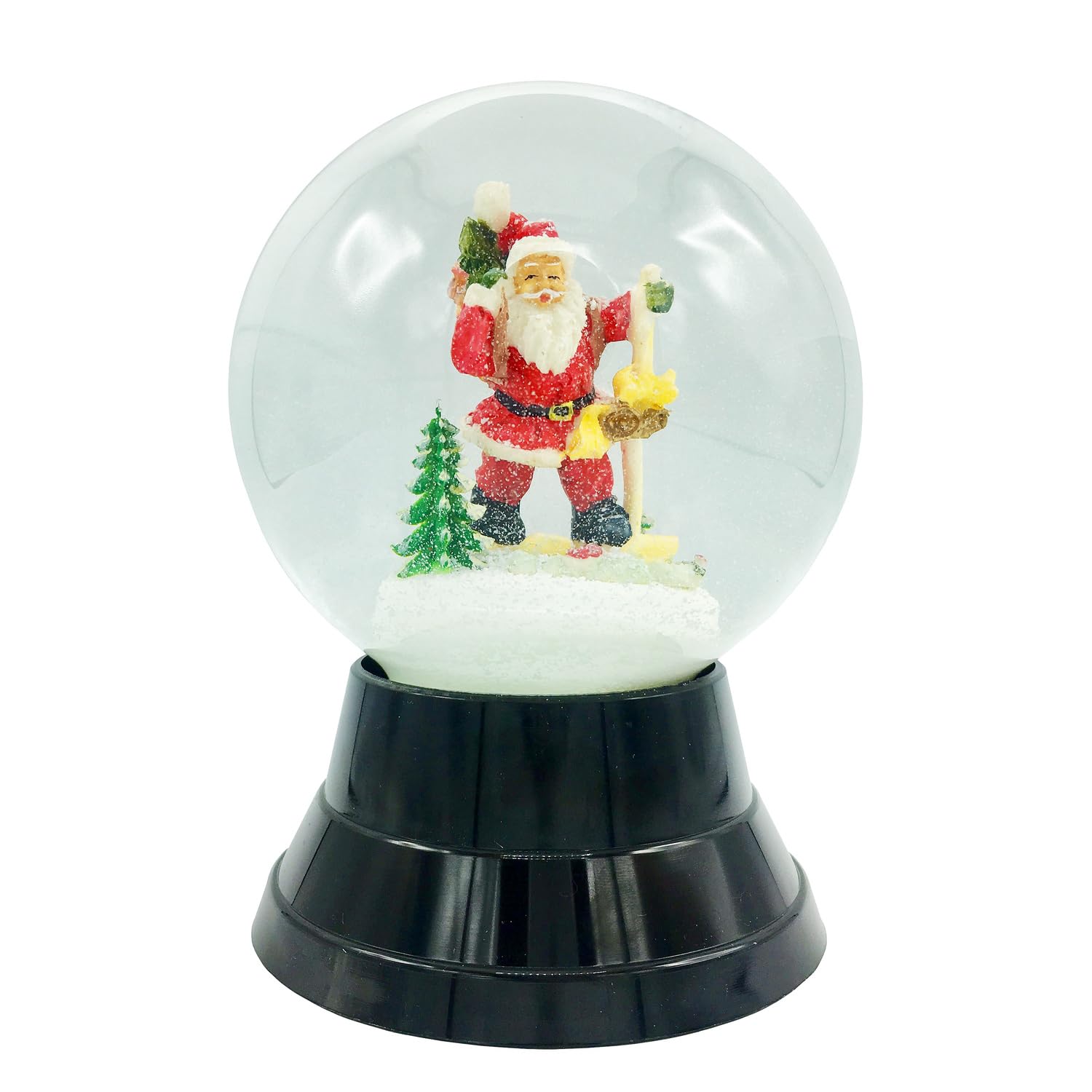 Alexander Taron PR1761 Perzy Snowglobe-Large Santa Snow Ball-7" H W x 4.75" D, White