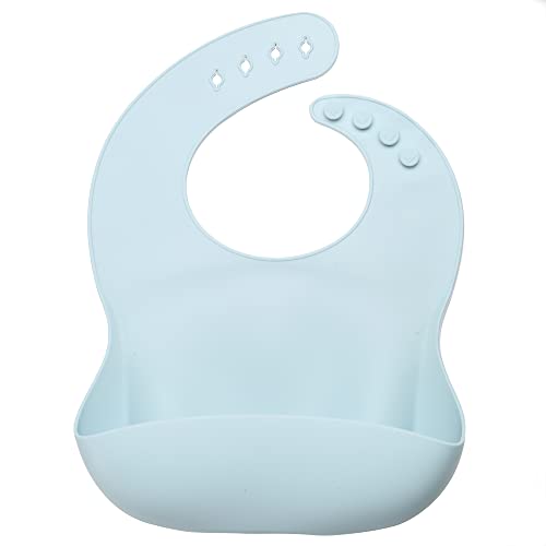 Silione Baby Feeding Set Including Baby Suction Plate/Todder Plates For Self Feeding Training With Divided Design/Soft spoon/Fork/Adjustable Bib Toddler Dish Kit(Grey C)