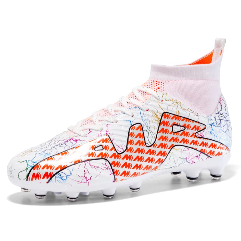 AOCON Men's Soccer Shoes Cleats FG/AG Youth Professional Spikes Athletic Football Sneaker Shoes for Training Outdoor Indoor