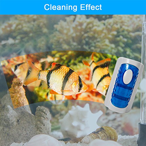 DaToo Aquarium Cleaner Fish Tank Glass Cleaner Algae Cleaner Scraper Magnetic Scrubber Algae Clean Brush, 2 Pcs, 1 Yr Warranty