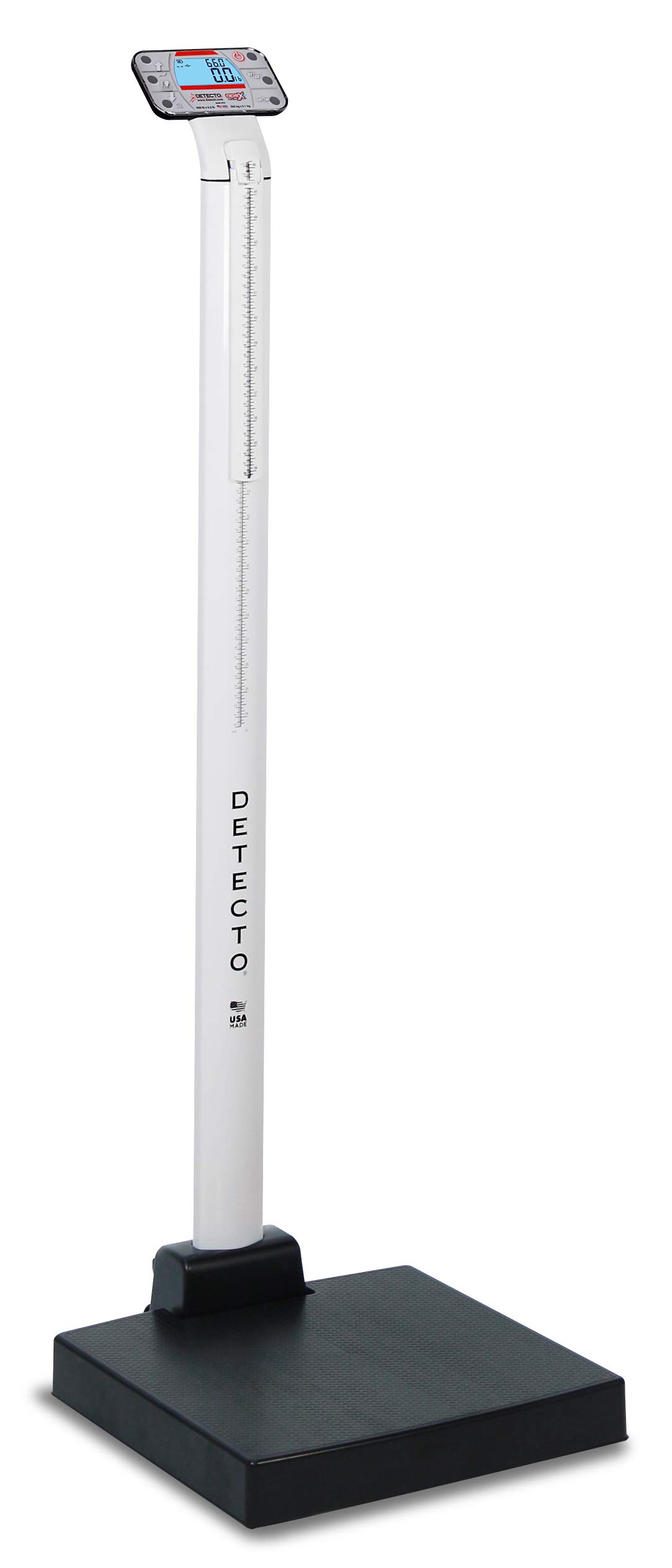 Detecto APEX-C-AC Digital Physician Scale with Height Rod, AC Adapter, WiFi, Bluetooth 600 lb x 0.2 lb, 24" to 87.5"