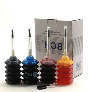 BCH Dye Ink Cartridge Refill Kit for HP 920 920XL 564 564XL Cartridges 4-Bottle Combo Black Cyan Magenta Yellow ID30-KCMY