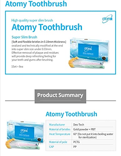 Atomy Toothbrush, Pack of 8 Toothbrushes