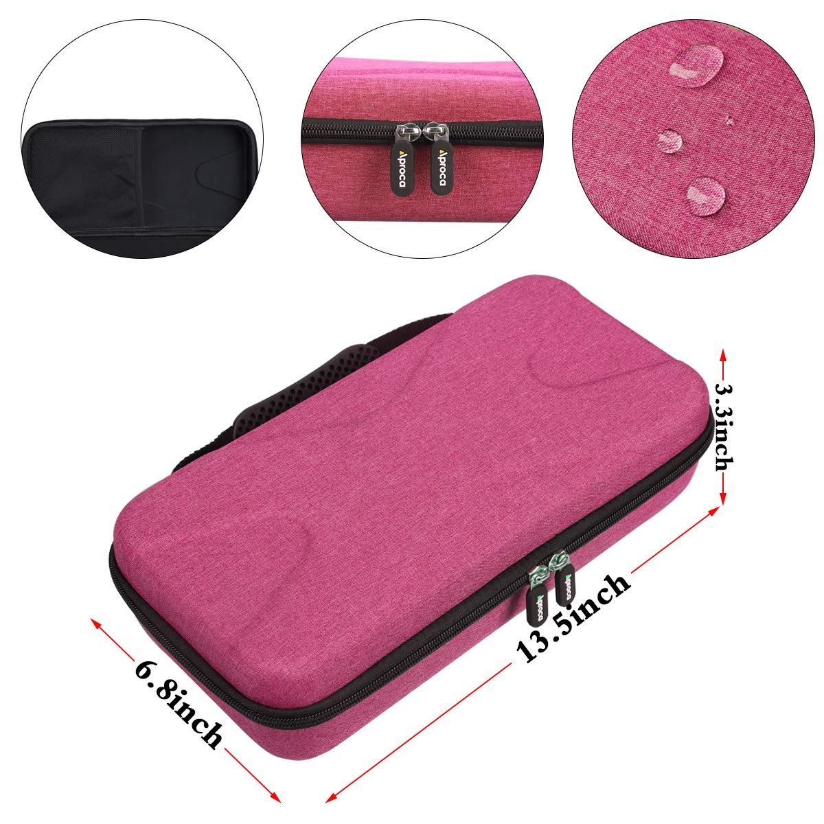 Aproca Hard Storage Travel Carrying Case for SmartLab Toys Squishy Human Body (Red)