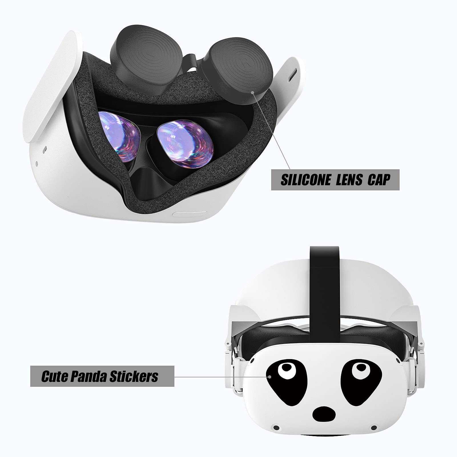 Aixoto Head Strap for Oculus Quest 2/Meta, Updated Adjustable Halo Strap, Replacement for Elite Strap, Less Pressure on Your Face, Comfortable VR Accessories