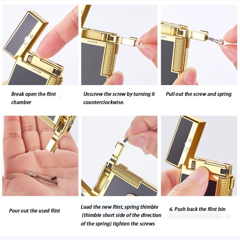 2024 New Inflatable Lighter, Blue Flame + Open Flame, Side Slide Single Flame, Adjustable Flame Size, Suitable for Boyfriend Girlfriend Father, Daily Use (Color : C3)