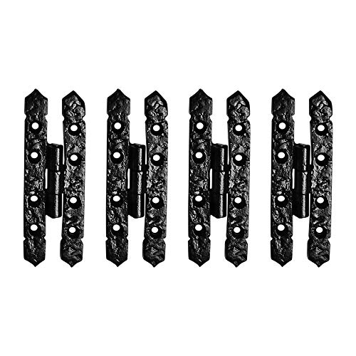 Akatva Cabinet Hinge Set - 4-Piece Cabinet Hinges for Wooden and Metal Cabinets, Cabinets - Antique Iron Cabinet Door Hinges Hardware Kit - Easy Setup Indoor, Outdoor Cabinet Door Hinge Set