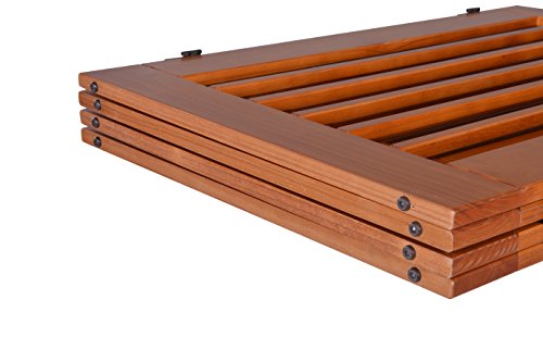 BarkWood Pets Freestanding Wood Pet Gate Extension Panel, 24" x 24" H, Chestnut