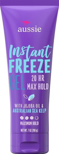 Aussie Instant Freeze Hair with Jojoba Oil & Sea Kelp Gel, 7.0 oz