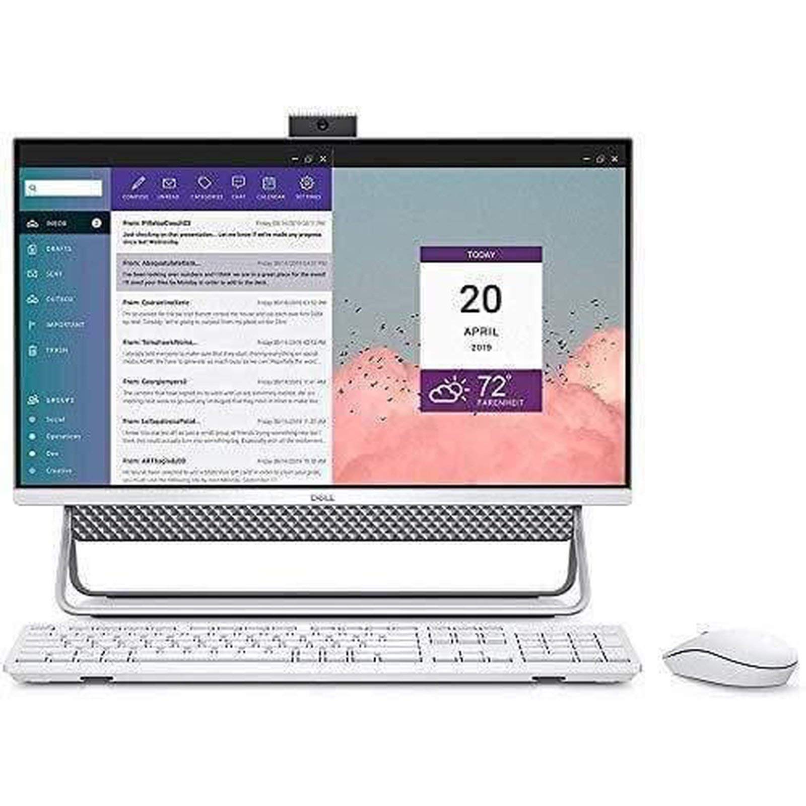 Dell Inspiron 24-5490 All-in-One Desktop, 23.8 Full-HD (1920 x 1080), Touchscreen, Intel Core 10th Gen i5-10210U, 12GB ( 1x4GB) RAM, 256GB SSD 1TB Hard Drive, Windows 10 (Renewed)