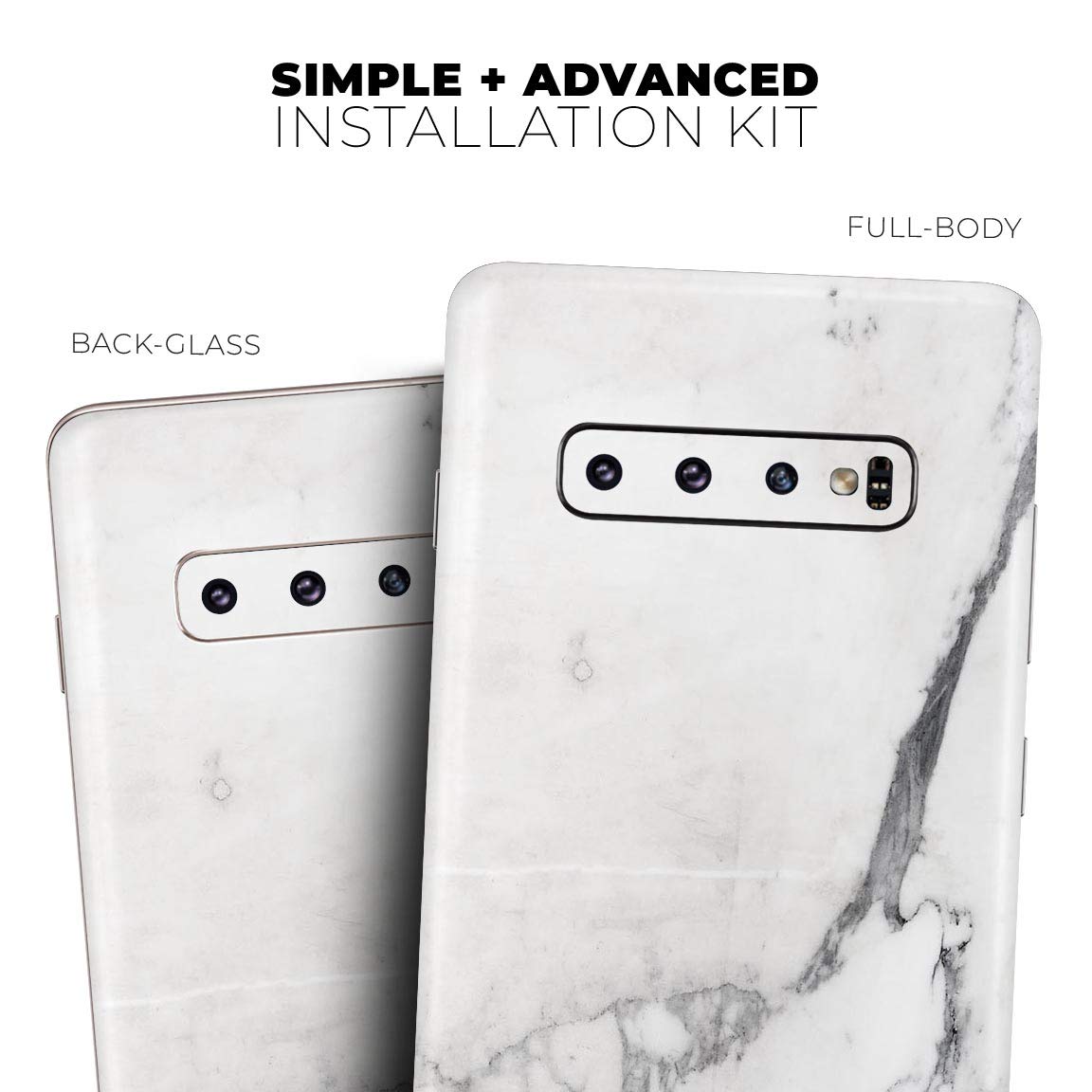 DesignSkinz White & Grey Marble Surface V3 2 Protective Vinyl Decal Wrap Skin Cover Compatible with The Samsung Galaxy S20 (Screen Trim & Back Glass Skin)