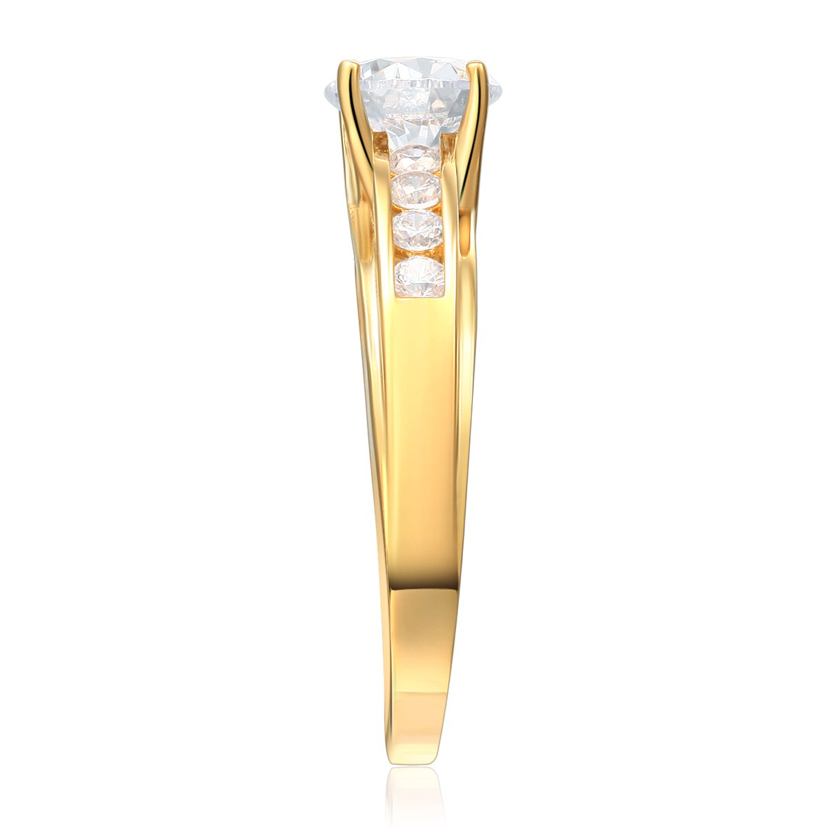 14K Yellow Gold Wedding Engagement Ring - Size 10