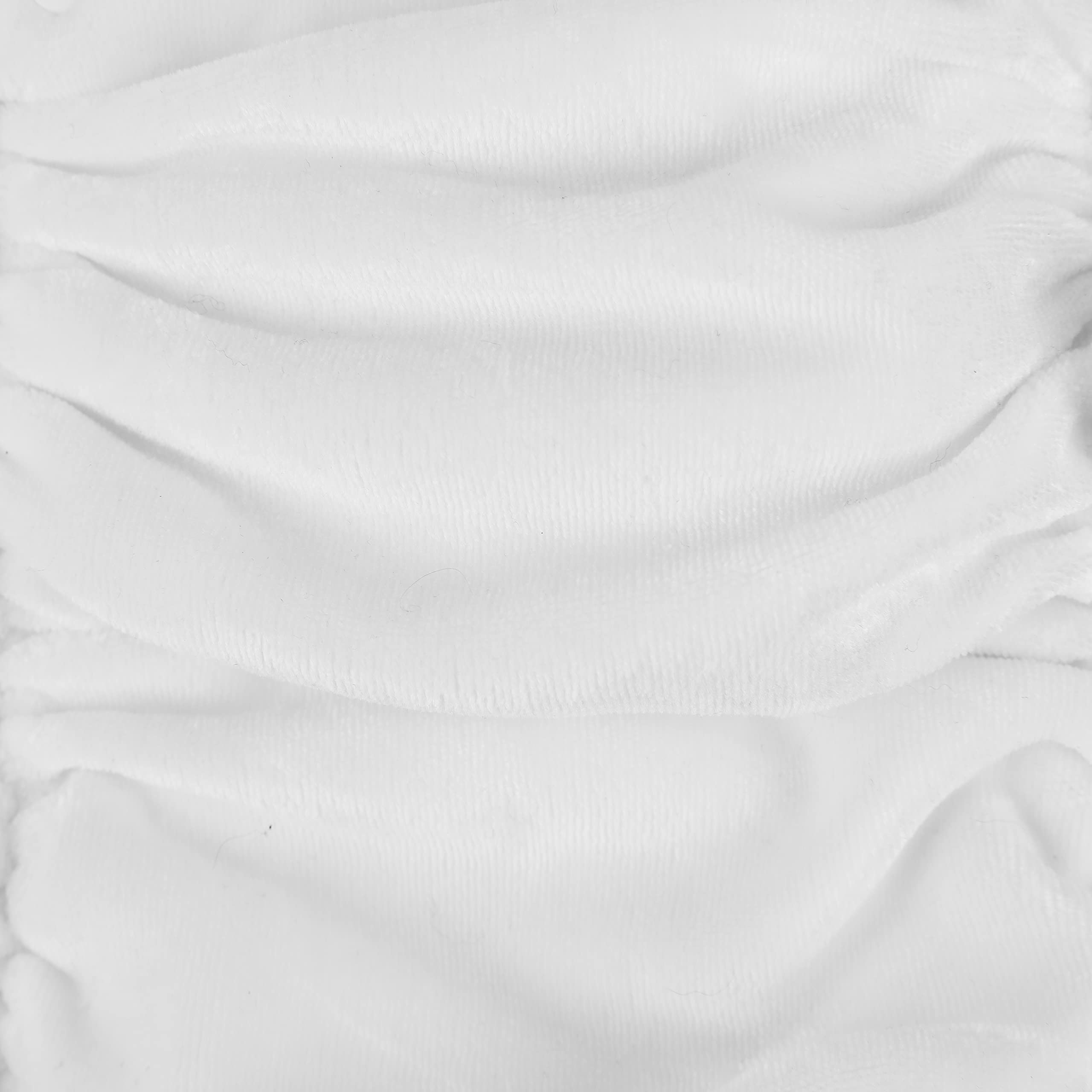 Hiamo Extra Absorbent Fitted Cloth Diapers - Overnight Cloth Diapers for Heavy Wetters - Bamboo and Cotton Blend - One Size with Adjustable Snap Buttons - Set of Two Diapers