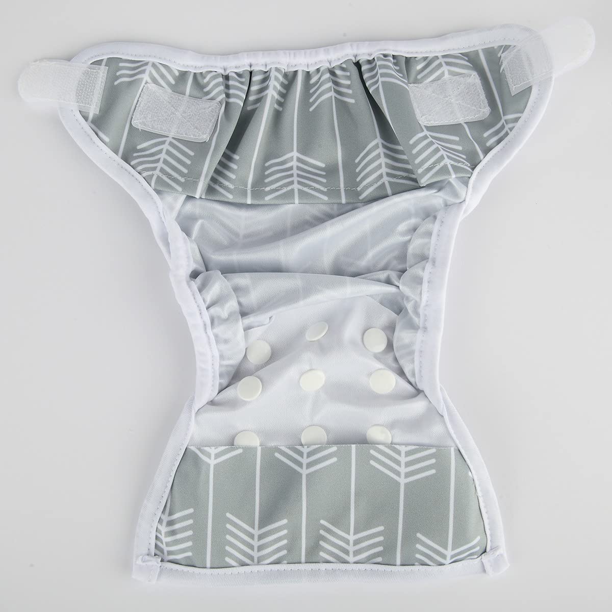 Newborn Baby Cloth Diaper Cover Nappy Hook and Loop (Grey Arrow)