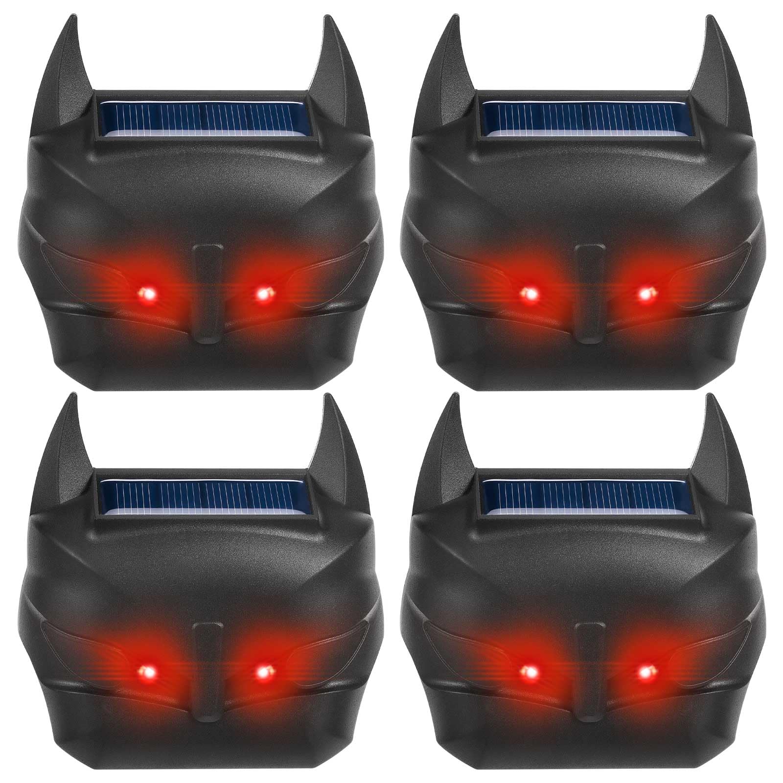 4 Pack Coyote Deterrent,Solar Nocturnal Animal Repeller Outdoor Predator Light for Chicken Coop Deer Repellent with Strobe Lights,Effective Guard Solar Predator Eyes Deterrent Lights for Raccoon Skunk