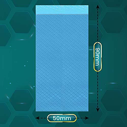 Nab Cooling Thermal Pad 15 W/mK, 90x50 Heat Resistance, Non-Conductive, High-Temperature Resistance, Silicone Thermal Pads for Laptop, Heatsink, GPU, CPU, LED & PS4 (90x50x1.5)