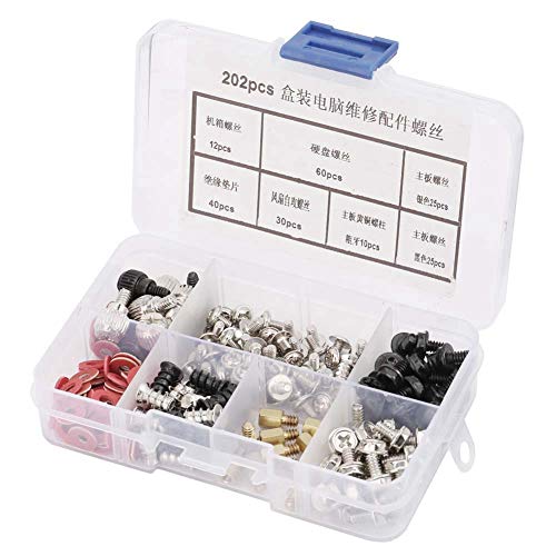 202Pcs Computer Motherboard Hard Disk Screw Replacement Screws Kit Repair Tool with Box