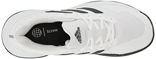 adidas Men's GameCourt 2 Tennis Shoe, White/Core Black/White, 8