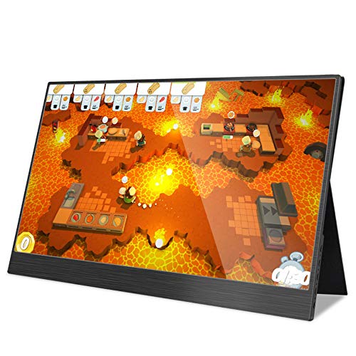 NewDream8 17.3 Inch Portable Monitor, 1920x1080P FHD IPS Screen,HDR Ultra-Thin Gaming Office Expand Dual Monitor with Type-C USB HDMI for Mobile Laptop Xbox PS4 PC Phone, with Leather Cover