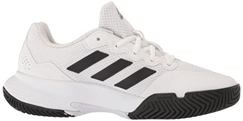 adidas Men's GameCourt 2 Tennis Shoe, White/Core Black/White, 8