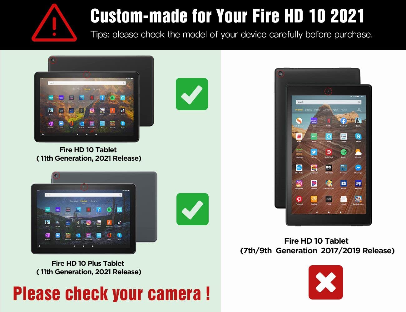 TiMOVO Case for All-New Kindle Fire HD 10 & Fire HD 10 Plus Tablet (10.1", 11th Generation, 2021 Release), Vertical Horizontal Stand Cover with Auto Wake/Sleep, Card Slot, Hand Strap, Green