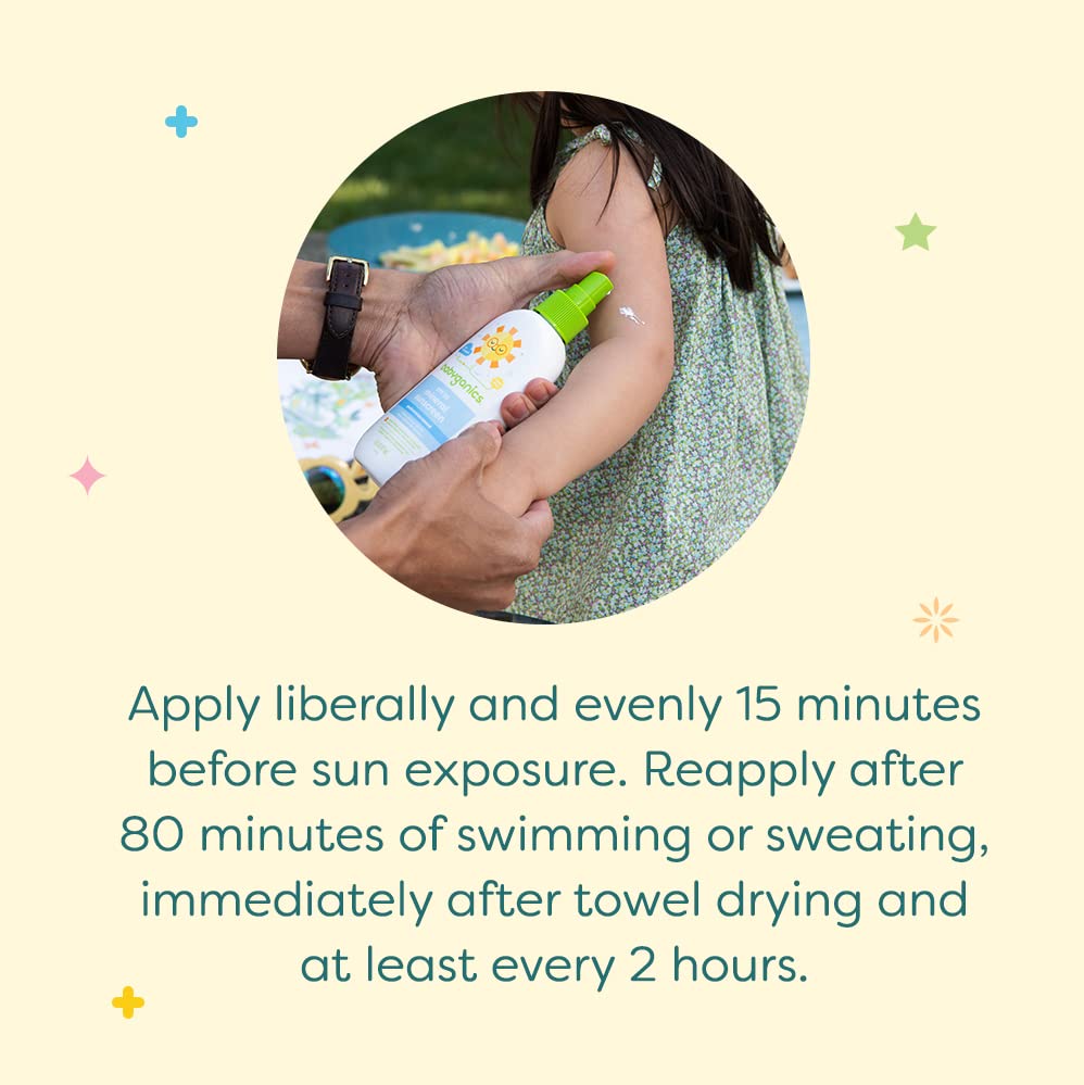 Babyganics SPF 50 Baby Sunscreen Spray | UVA UVB Protection | Octinoxate & Oxybenzone Free | Water Resistant, 6 Ounce (Pack of 2)