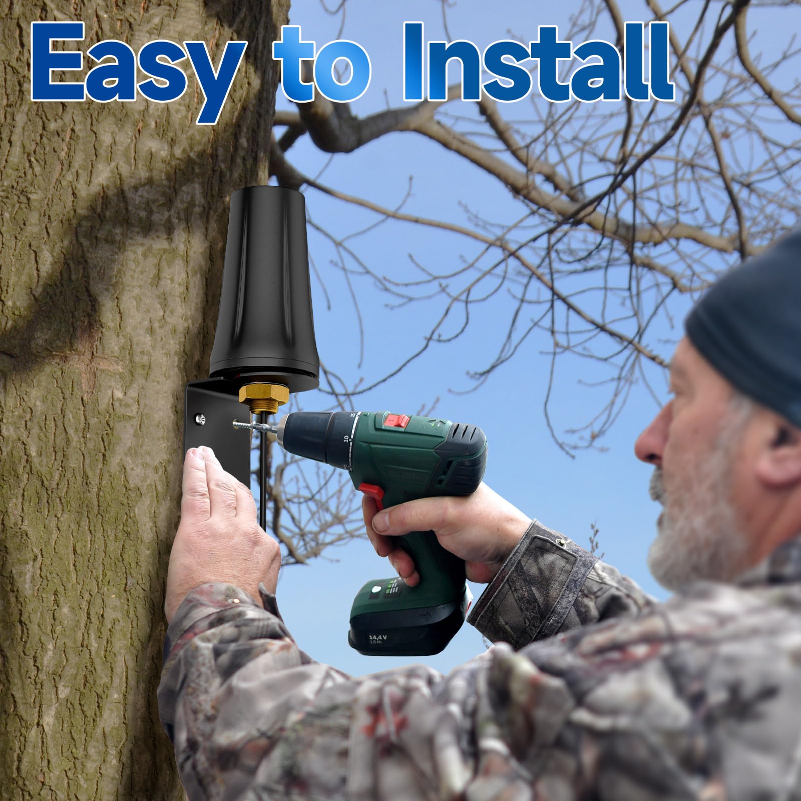 Bingfu 4G LTE Outdoor Wall Mount Waterproof Antenna SMA Male Antenna Compatible with Verizon AT&T T-Mobile Sprint 4G LTE Router Gateway Modem Cellular Trail Camera
