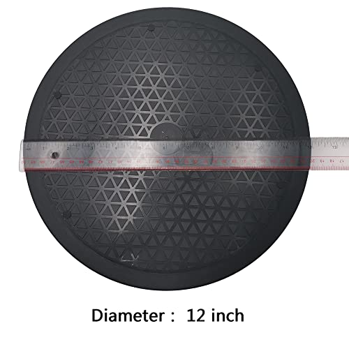 4pcs 12inch Lazy Susan Turntable Heavy Duty Rotating Swivel Stand with Steel Ball Bearings for Model Plants Crafts TV Monitors, Black