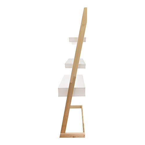 American Trails Freestanding Ladder Desk With Drawer, Natural Maple/White