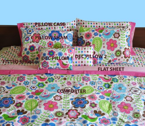 Bacati - Botanical Sanctuary Multicolor Pink Hamper