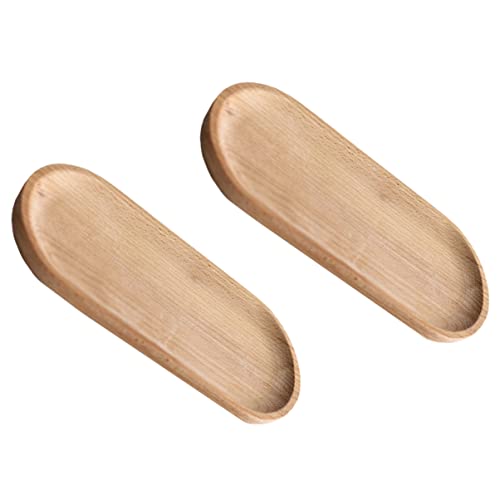 4pcs Rectangular Trays Table Wooden Decoration Appetizers Appetizer Dessert Retro Cuake Japanese Plates Wedding Dish Nut Coffee Tray, Dinne Kitchen Pastries for Bars