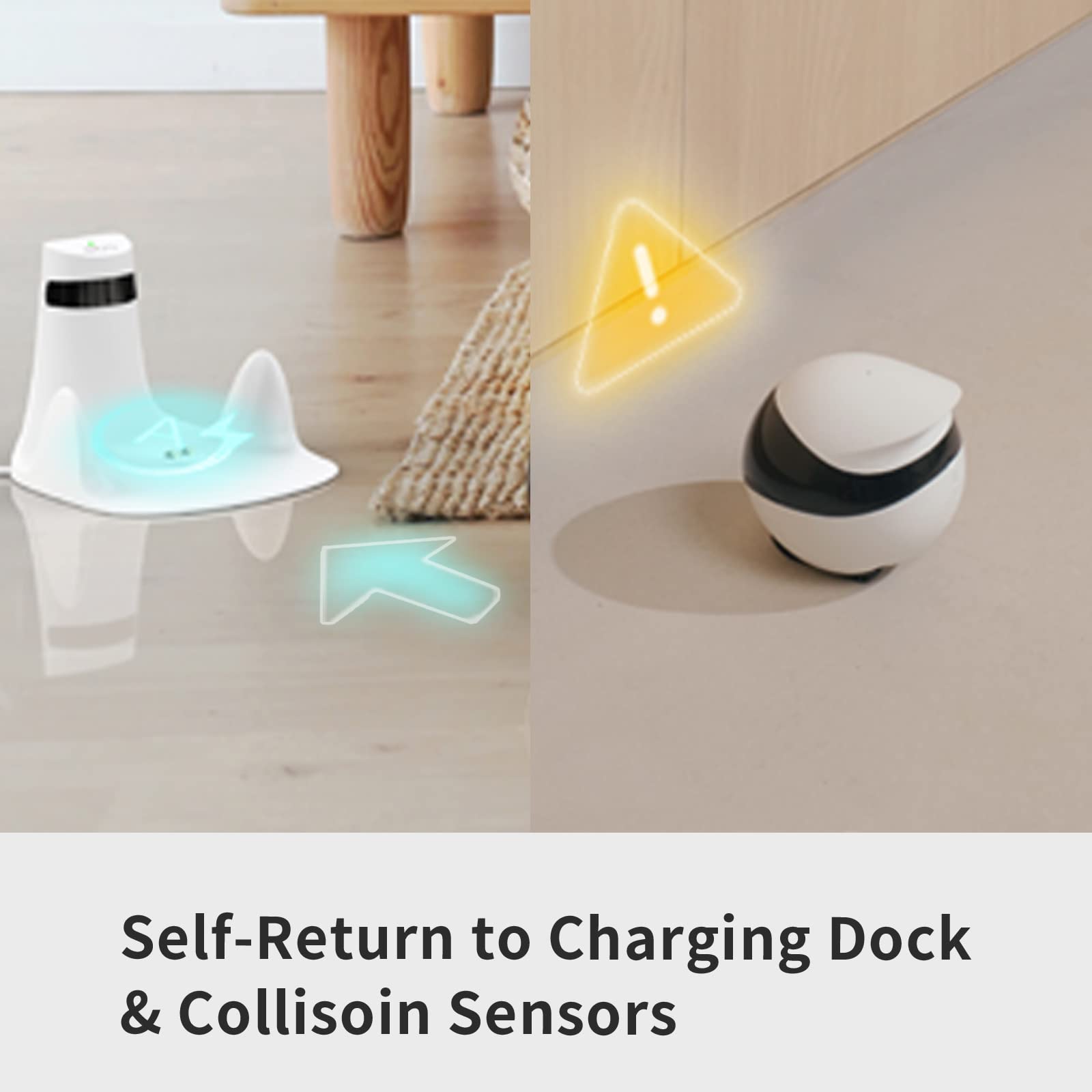 Truwelby Enabot Ebo SE Moving Home Security Camera, Indoor Pet Robot 1080P, with 2 Way Audio, Night Vision, Auto-Cruise, Self-Charging, Motion Detection IP Cam