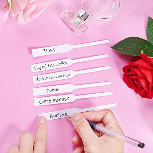 400Pcs Perfume Test Strips Paper Perfume Testing Strips Disposable Perfume Test Paper White Perfume Test Strips Essential Oils Test Card for Perfume Fragrances Scents Testing