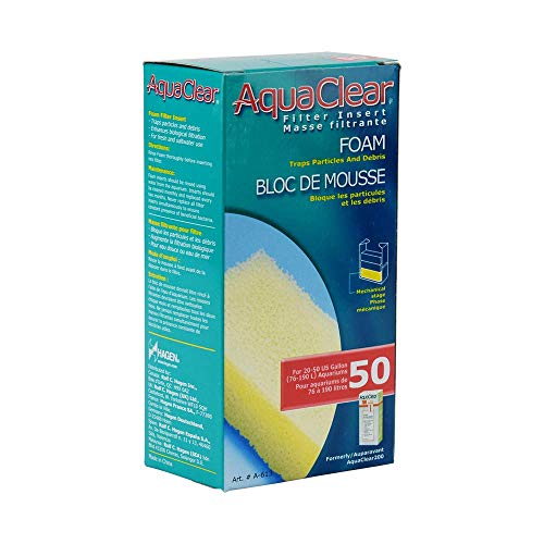 AquaClear 50 Foam Filter Insert, Aquarium Filter Replacement Media, A613