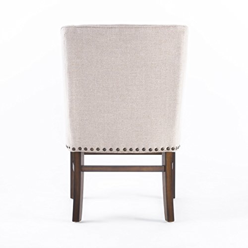 Christopher Knight Home James Fabric Dining Chairs, 2-Pcs Set, Natural