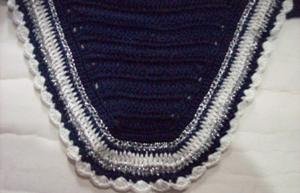 Avani Creations Ad Horse Ear Net Crochet Fly Veil Equestrian Fly Bonnet/veil/mask Standard Size
