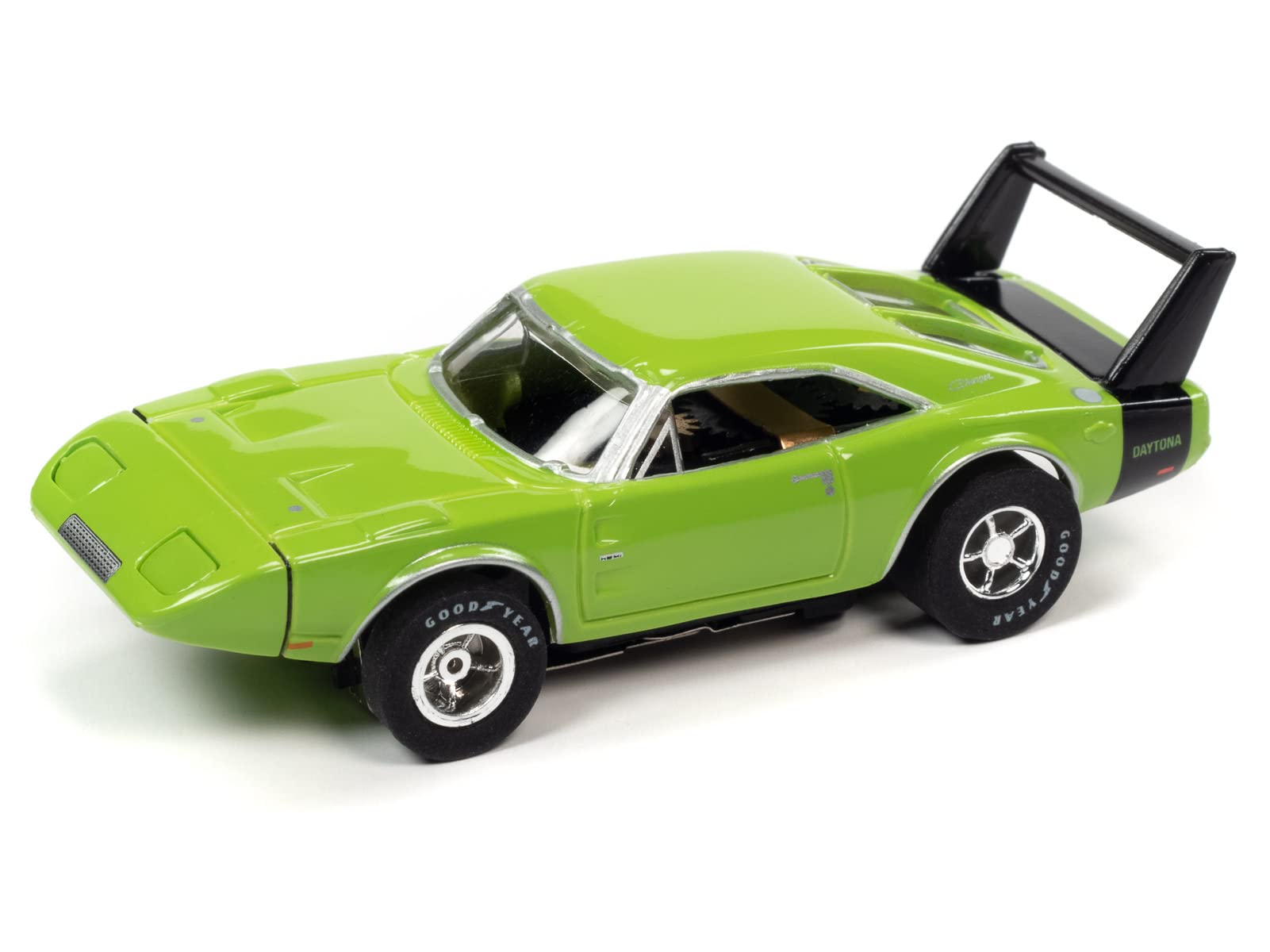 Auto World Xtraction R35 1969 Dodge Daytona Green HO Scale Slot Car